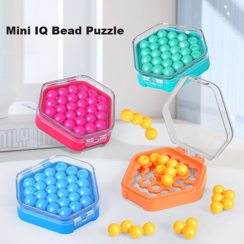 Fun Mini Pocket Colorful Beads Puzzle,Kids Spatial Logical Thinking ...