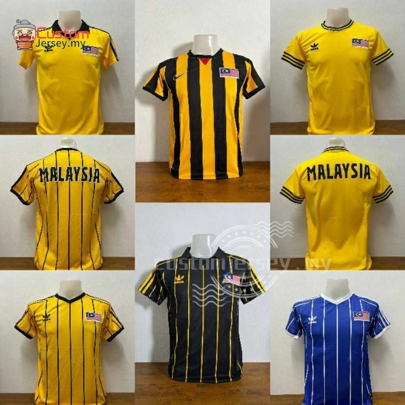 MALAYSIA HARIMAU MALAYA FAM RETRO CLASSIC JERSEY OLA BOLA PESTA BOLA ...