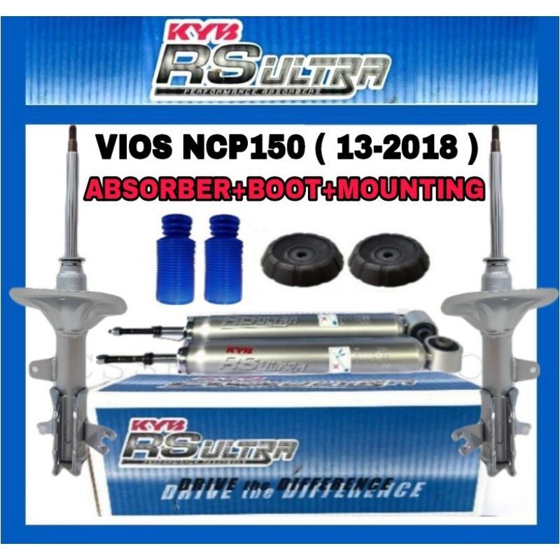 KYB RS ULTRA TOYOTA VIOS NCP150 NSP150 NSP151 ( 13-2021) ABSORBER FRONT / REAR HEAVY DUTY ...