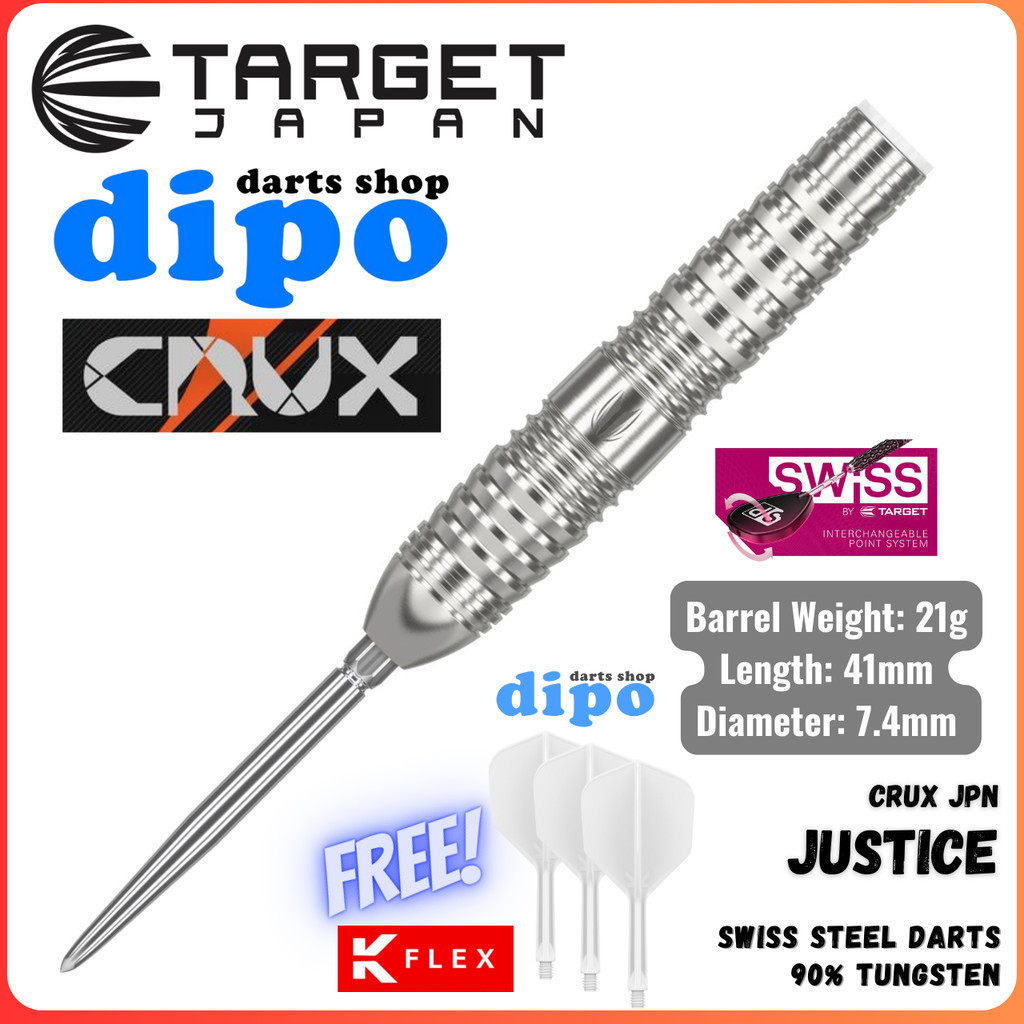 TARGET CRUX JPN JUSTICE (90% Tungsten) - TARGET Swiss Steel Darts ...