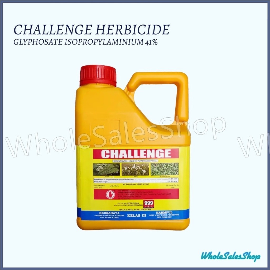 4L Challenge Glyphosate 41% Herbicide Racun Rumput Racun Rumpai杀草水 杀草剂 ...