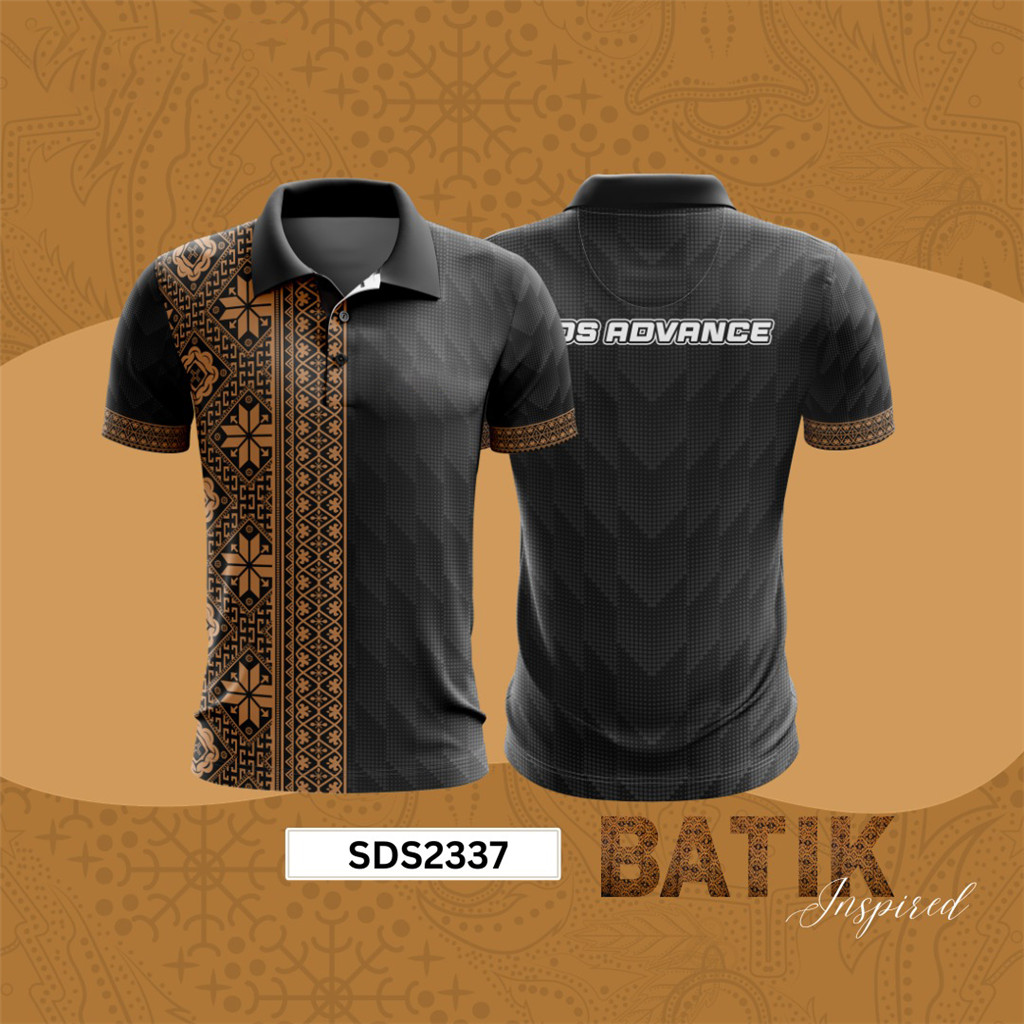 🔥Ready Stock🔥Baju Batik Jersey Traditional Etnik Sabah Sarawak- Collar ...