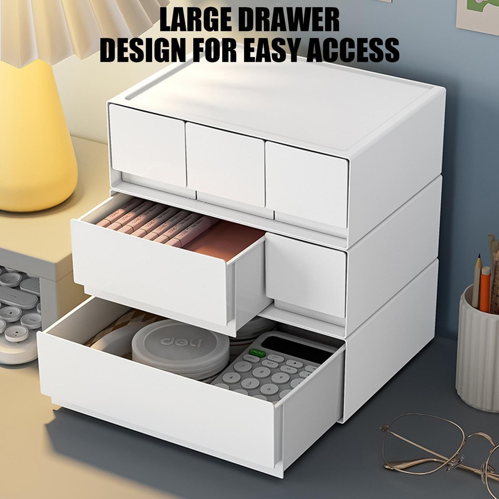 White Stackable Storage Drawer Stackable Under Desk Drawer Small Drawer ...