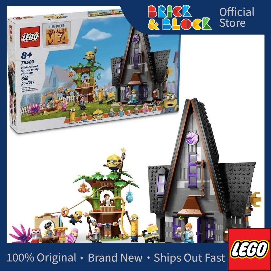 LEGO 75583 Minions and Gru's Family Mansion | LEGO Minions | Shopee ...
