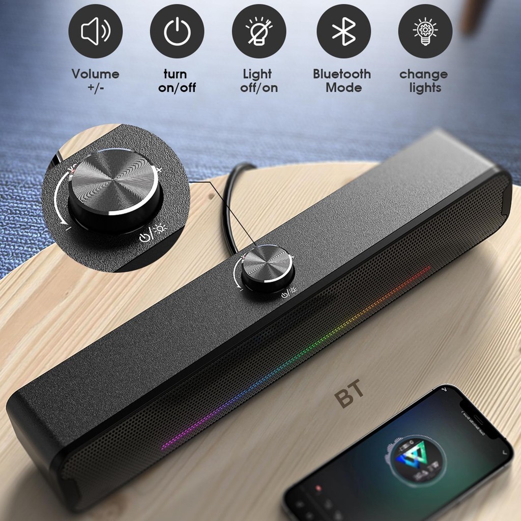 Speakers for Computer Desktop Clear Sound Wired Speaker Desk Plug and ...