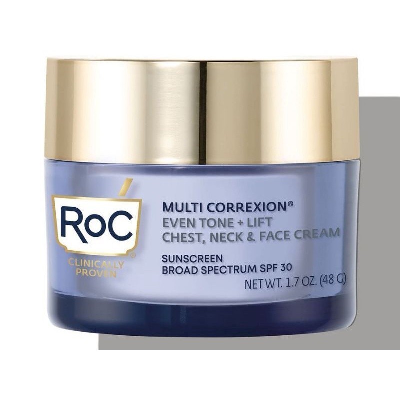 RoC, Multi Correxion, Even Tone + Lift, 5 In 1 Chest, Neck & Face Cream ...
