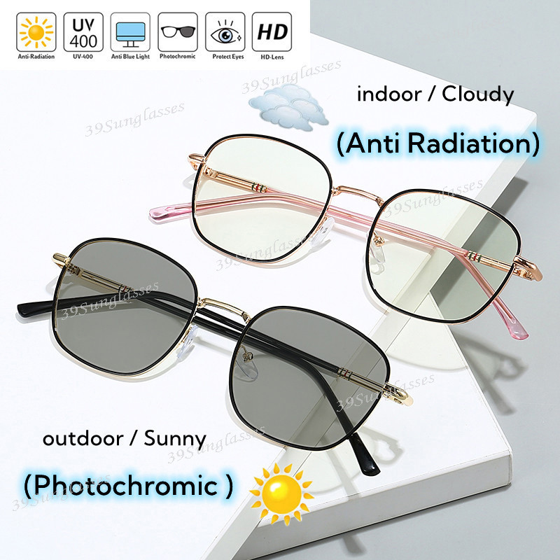 Anti Radiation Photochromic Eyeglass For Woman Men Anti Blue Light Eye ...
