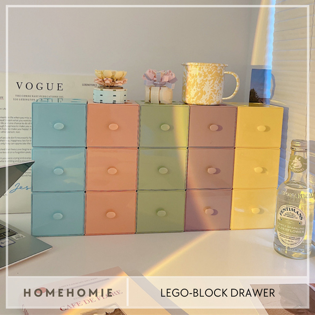 Homehomie Lego Block Drawer Lego Block Storage Desktop Organizer Cube ...