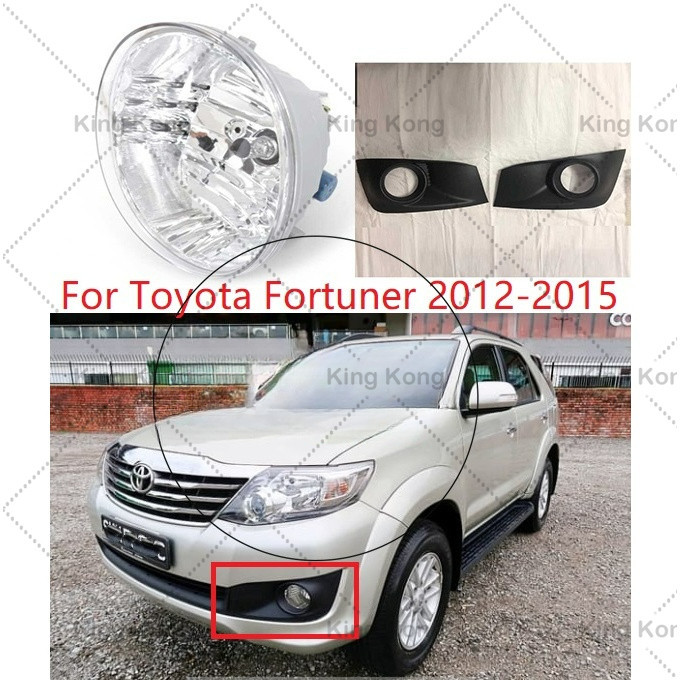 Car bumper fog lamp lights for Toyota Fortuner 2012 2013 2014 2015 Car front bumper fog light ...