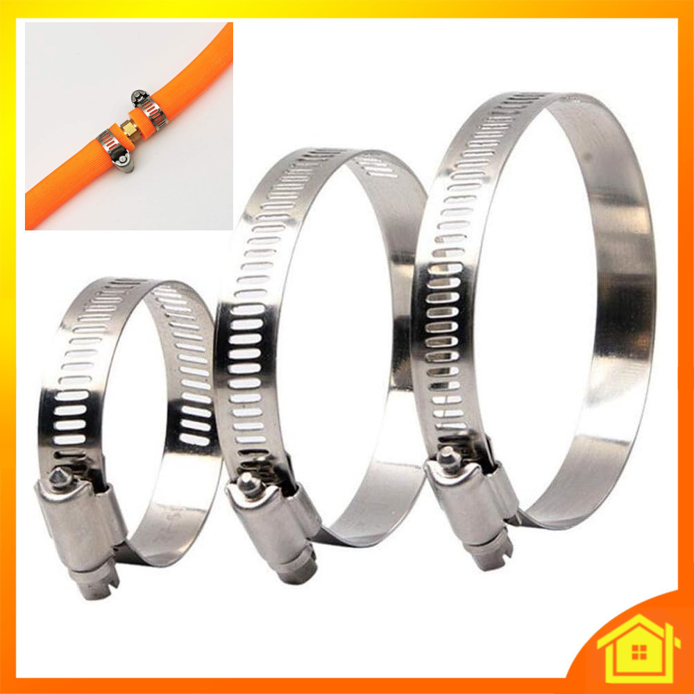 Hose Clip Lock Pipe Clamp Tube Fastener Exhaust Fuel Stainless Steel ...