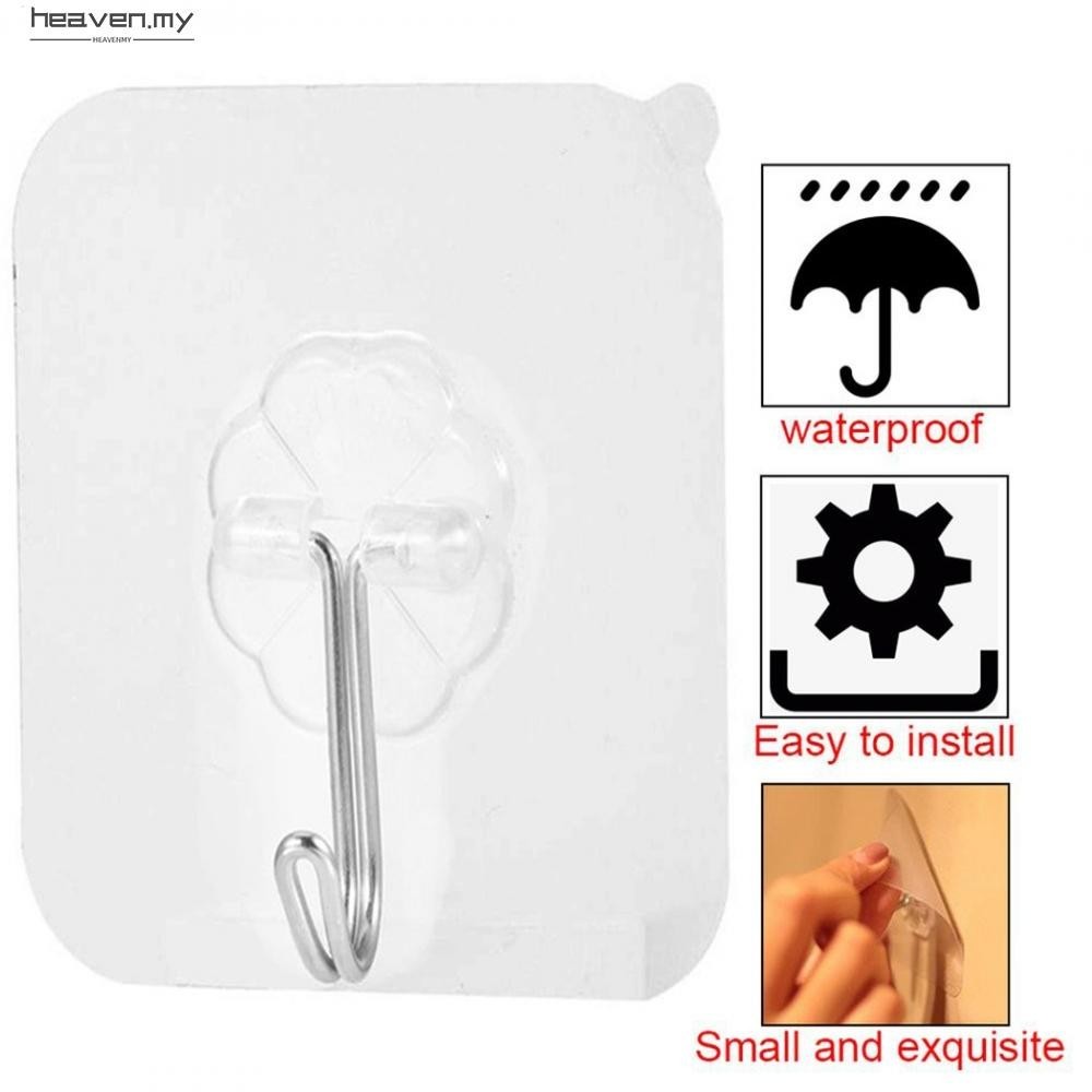 Transparent Hook Kitchen Non-trace Self Adhesive Wall Sticky Hooks Hook ...