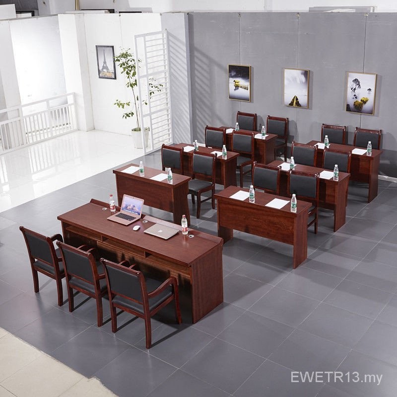 Large Conference Room Conference Table Chair Combination Long-Shaped ...
