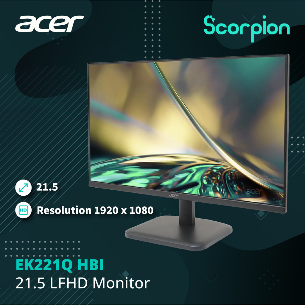 Acer EK221Q HBI 21.5 LFHD Essential Monitor | Shopee Malaysia