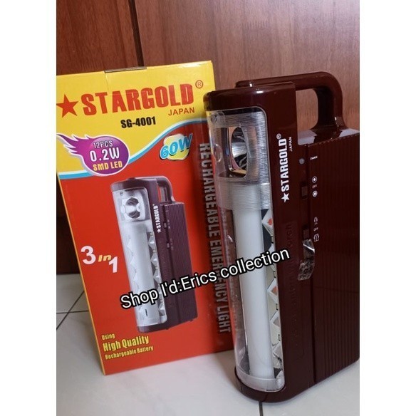 JAPAN RECHARGEABLE EMERGENCY LIGHT STARGOLD SG-4001 SG-4603D SG-MATE 13 ...