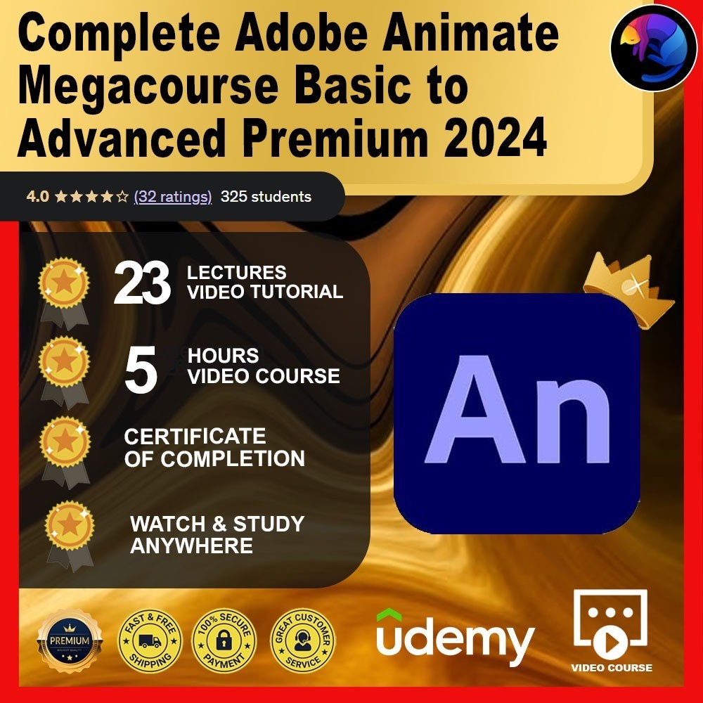 [Video Course]Complete Adobe Animate Megacourse: Basic to Advanced | Shopee Malaysia