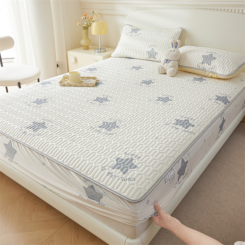 Ice Silk Cool Latex bed sheet Fitted Sheet 27Available Colors cadar ...