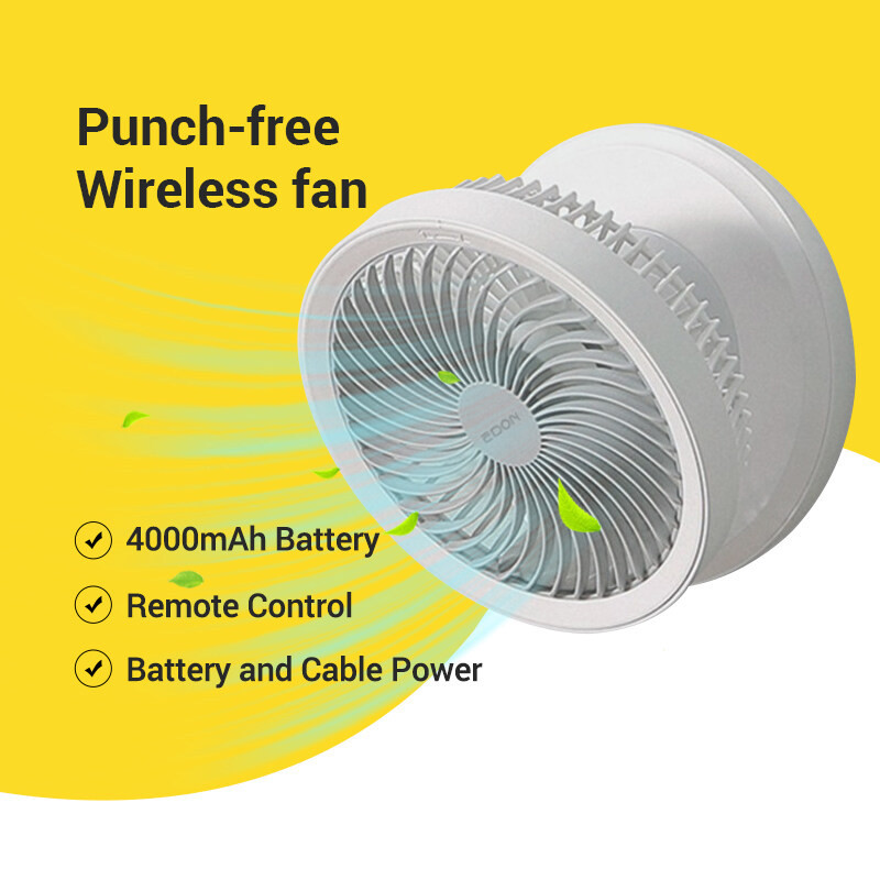 EDON Air Circulation Fan(7 inch) Auto Rotation Table Fan Wall Fan ...
