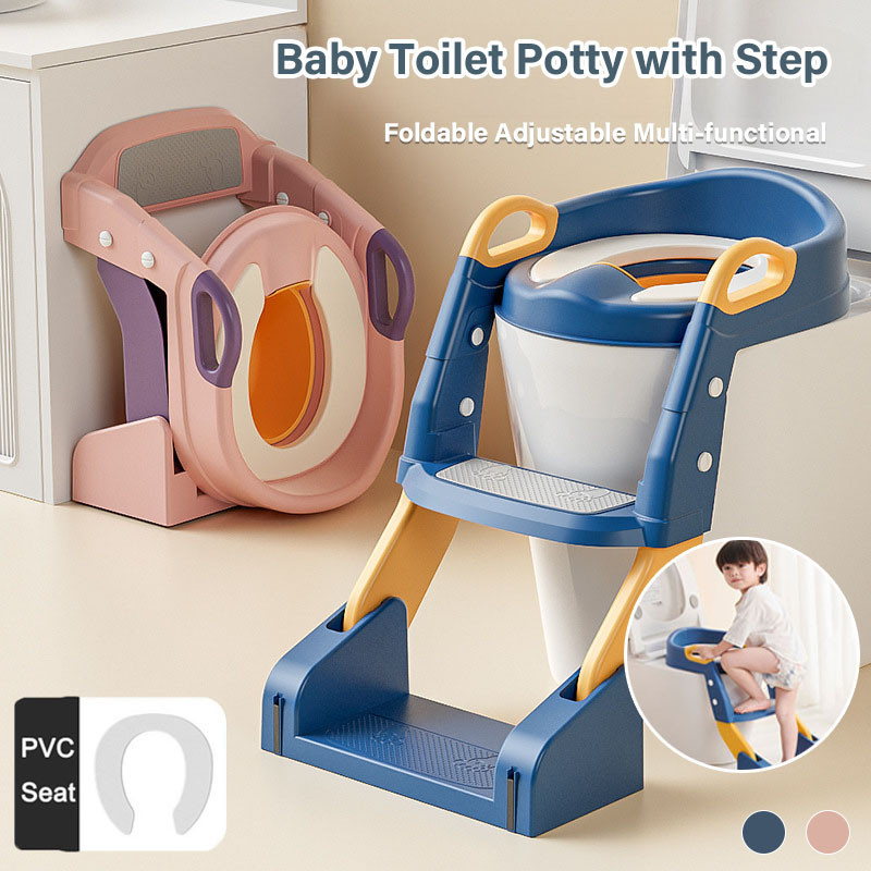 Baby Toilet Potty with Step Foldable Adjustable Multi-functional Seat ...
