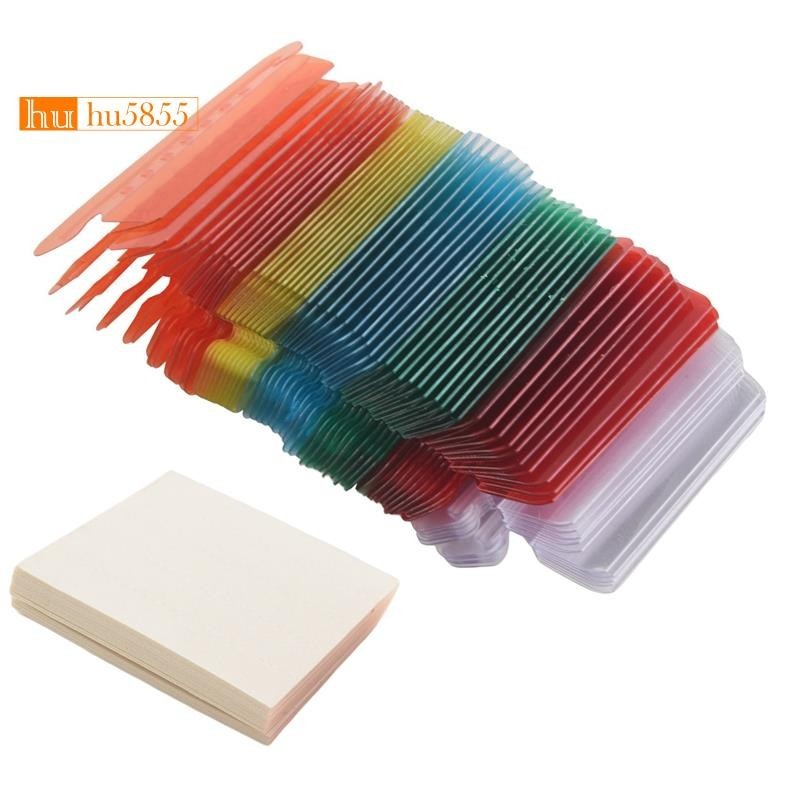 60 Pcs 2 Inch Hanging Folder Tabs and 120 Grids Inserts for Quick ...