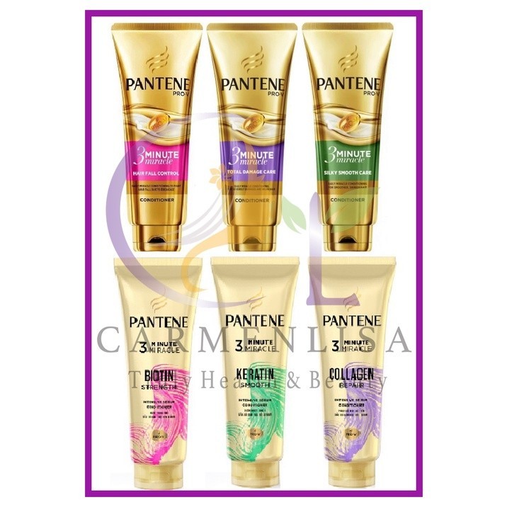 Pantene Pro-V 3 Minute Miracle Keratin Conditioner/Daily Moisture/Collagen Repair 150ml/180ml ...
