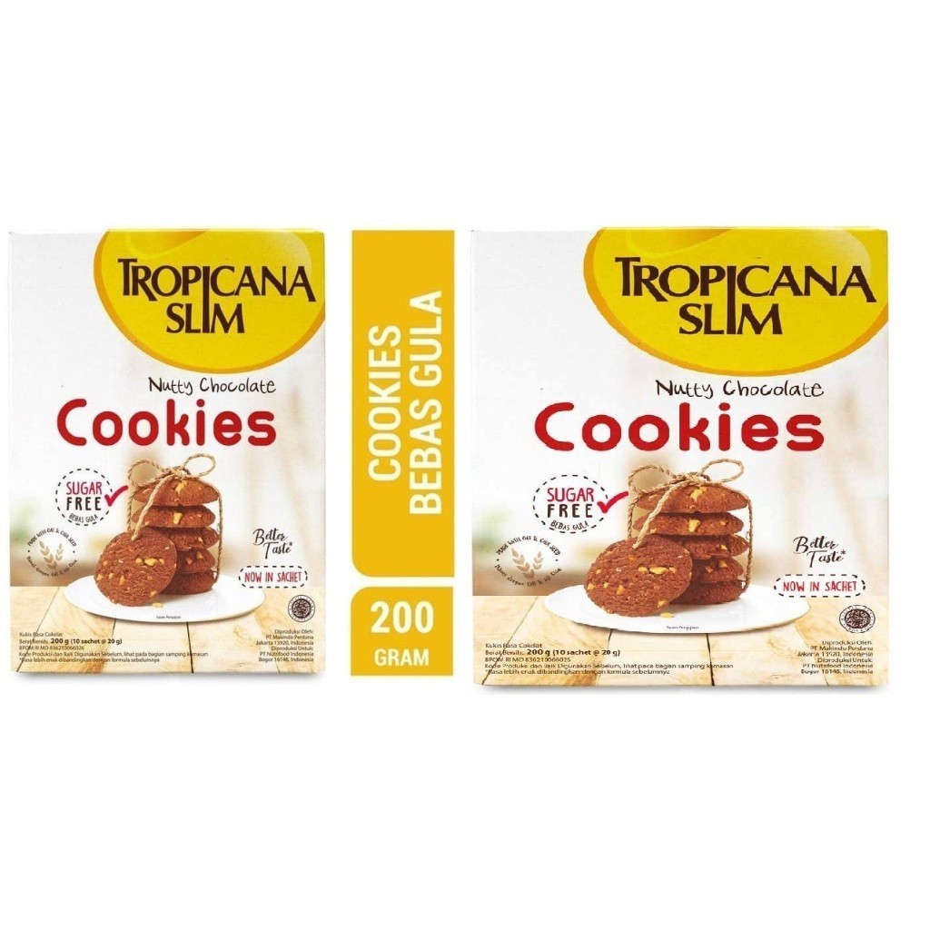 Tropicana slim cookies nutty chocolate 200grm | Shopee Malaysia