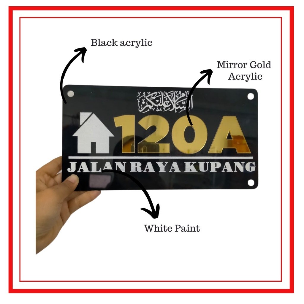 Home Signage Acrylic Tanda Pagar Tembok Rumah Exclusive | Shopee Malaysia