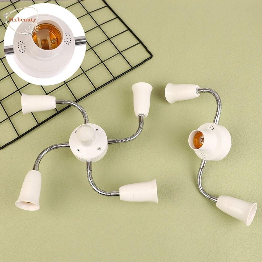 MXBEAUTY E27 Light Socket Splitter, Flexible E27 To E27 E27 Lamp Holder Converter, Adjustable ...