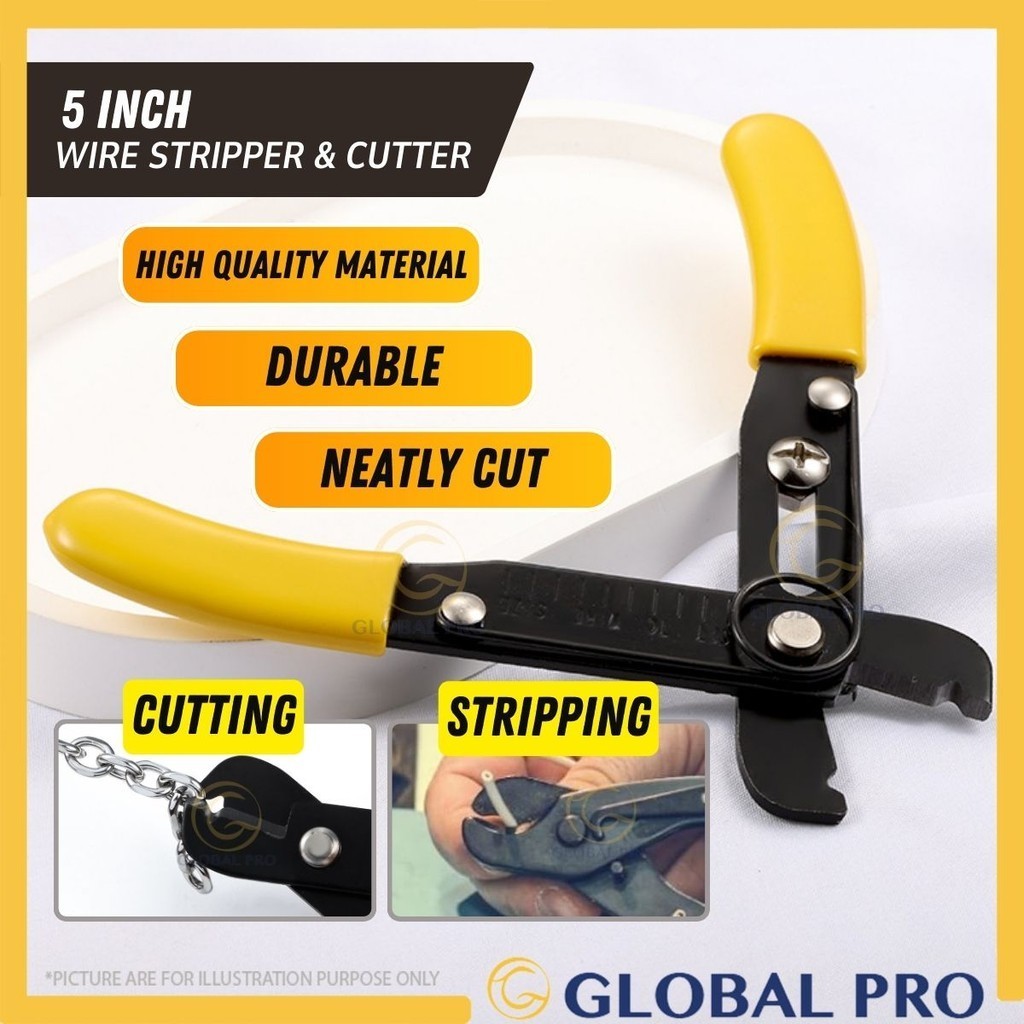 5" Wire Stripper Cutter Adjustable Wire Stripper Stranded Wire Cutter ...