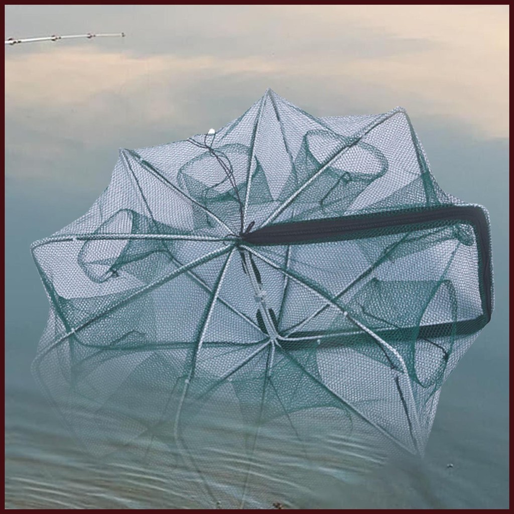 Folding Fishing Nets Crab Trap Minnow Net Sturdy Fishing Net Cage ...