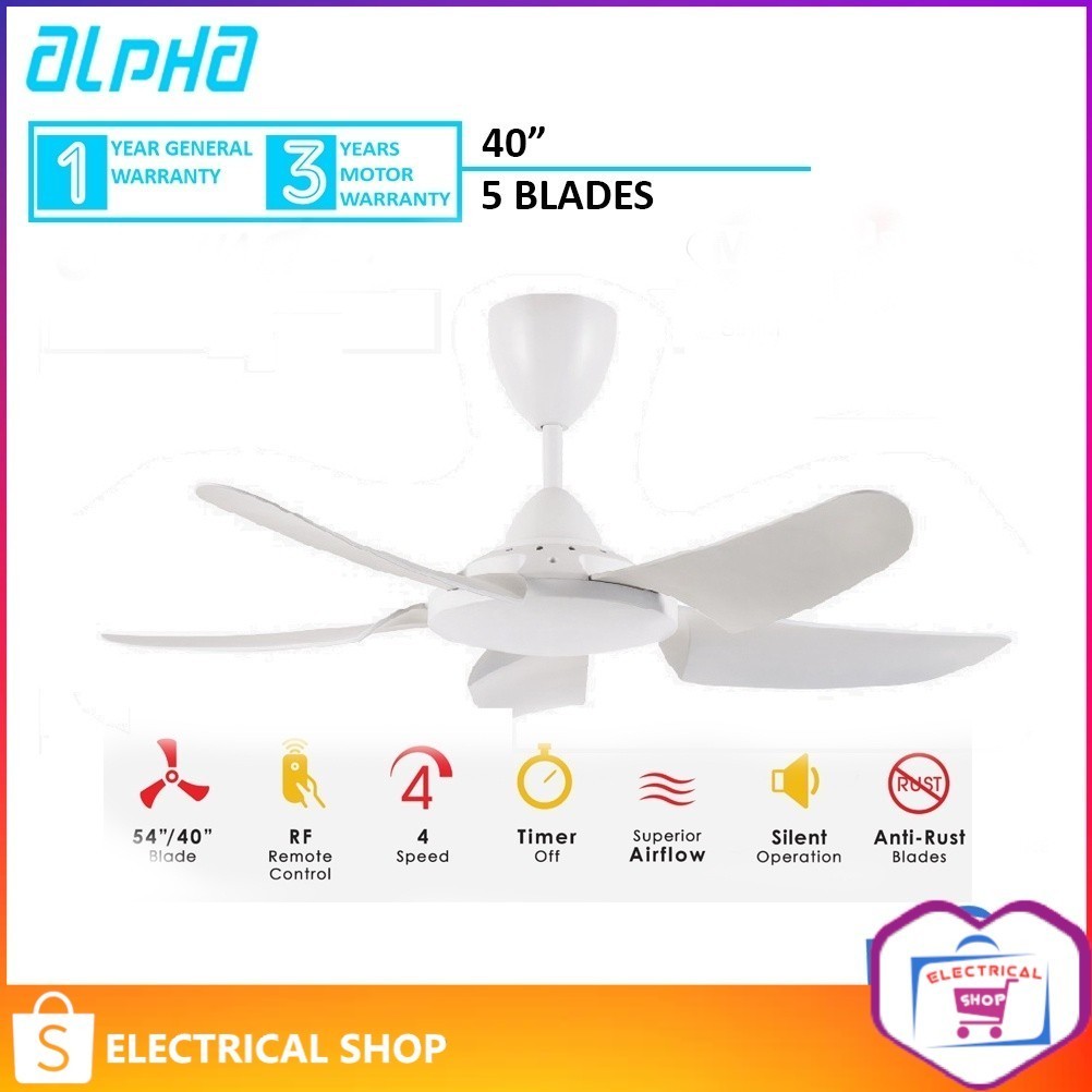 Alpha Ceiling Fan Cosa Xpress 5B/54 54" 5 Blades With Remote Control ...