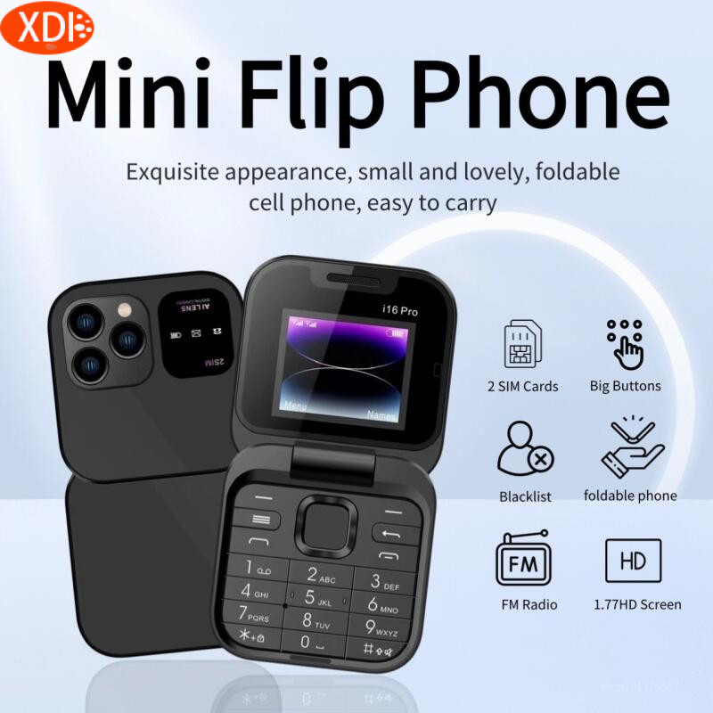 COD I16 Pro MIni mobile phone flip 2G GSM Dual SIM Card Speed Dial ...