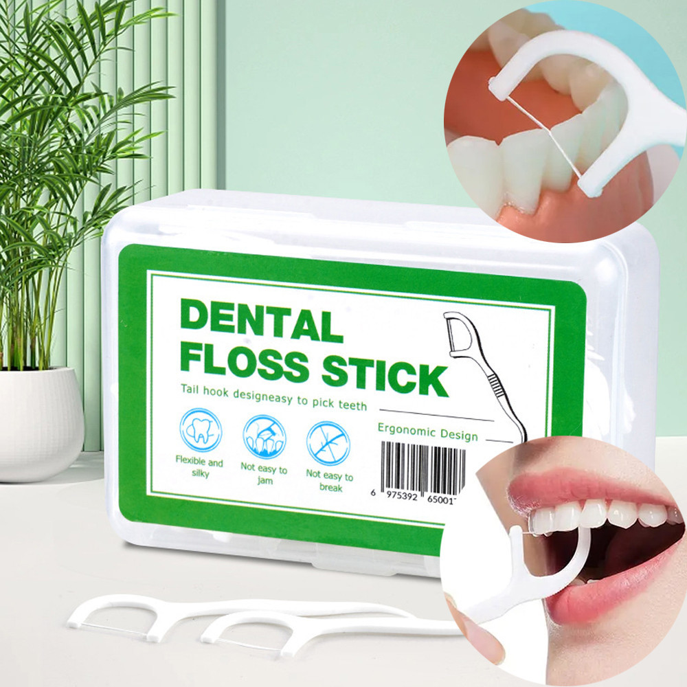 Dental Floss Stick Dental Floss Picks Clean Between Teeth Interdental ...