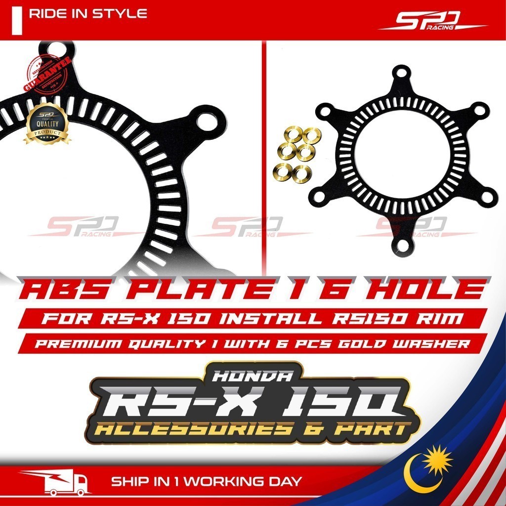 RS-X Install RS RIM ABS Plate I 6 Holes I With Gold Washer Premium ...