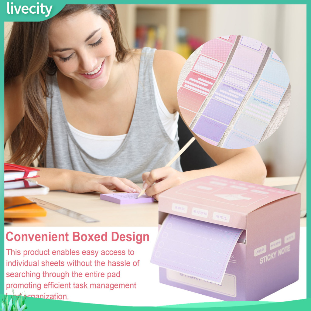 livecity| Sticky Notes with Pull-out Tape Adhesive Sticky Notes 256 ...