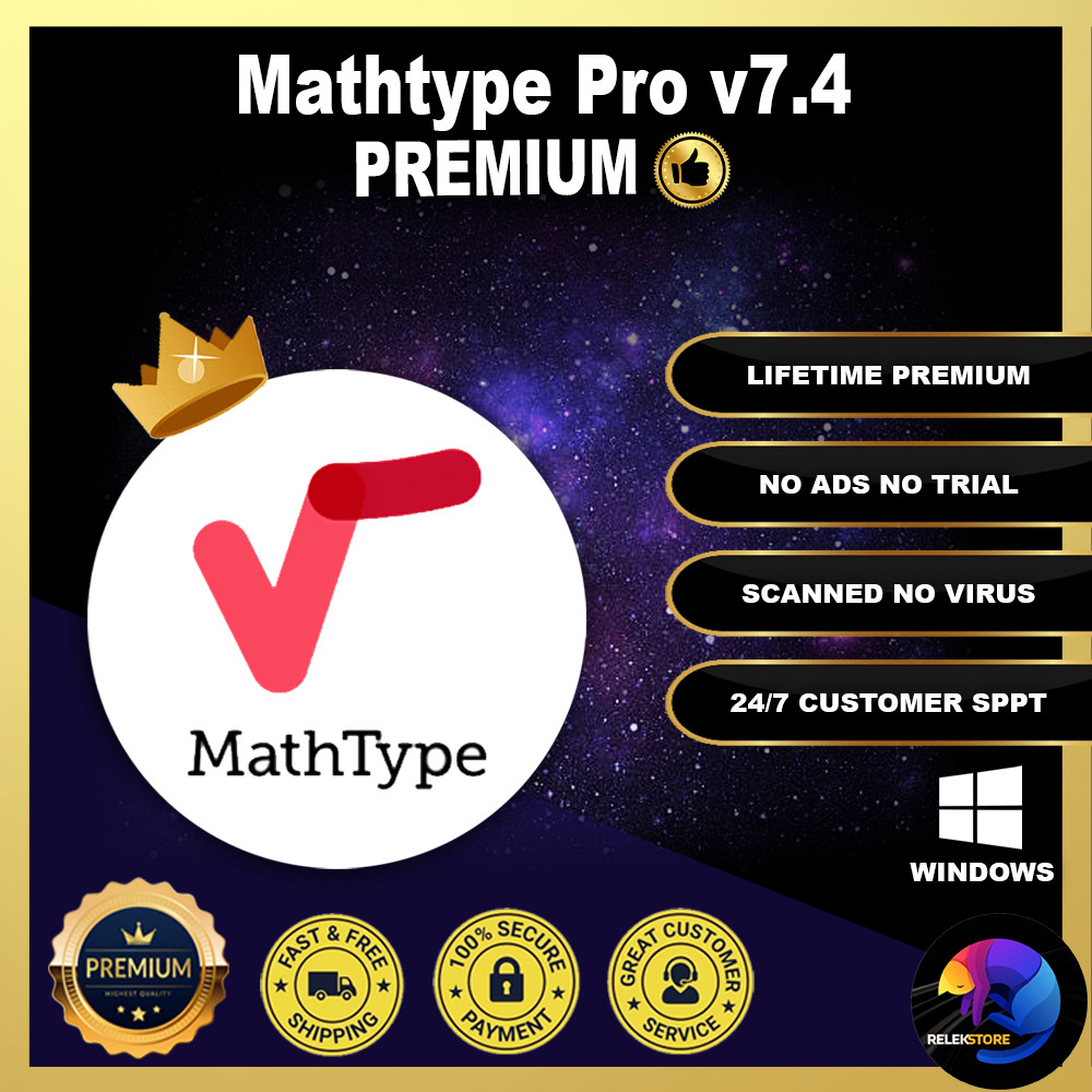 Mathtype Pro v7.4 ⭐ Full Version ⭐ Windows PC Software | Lifetime ...
