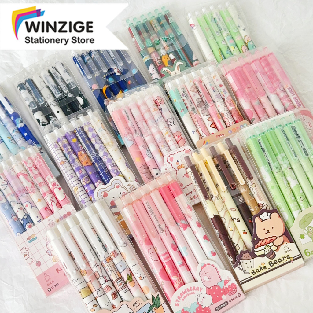 Winzige 6pcs gel pens set 0.5mm cute pens aesthetic gel pens 1 pack ...