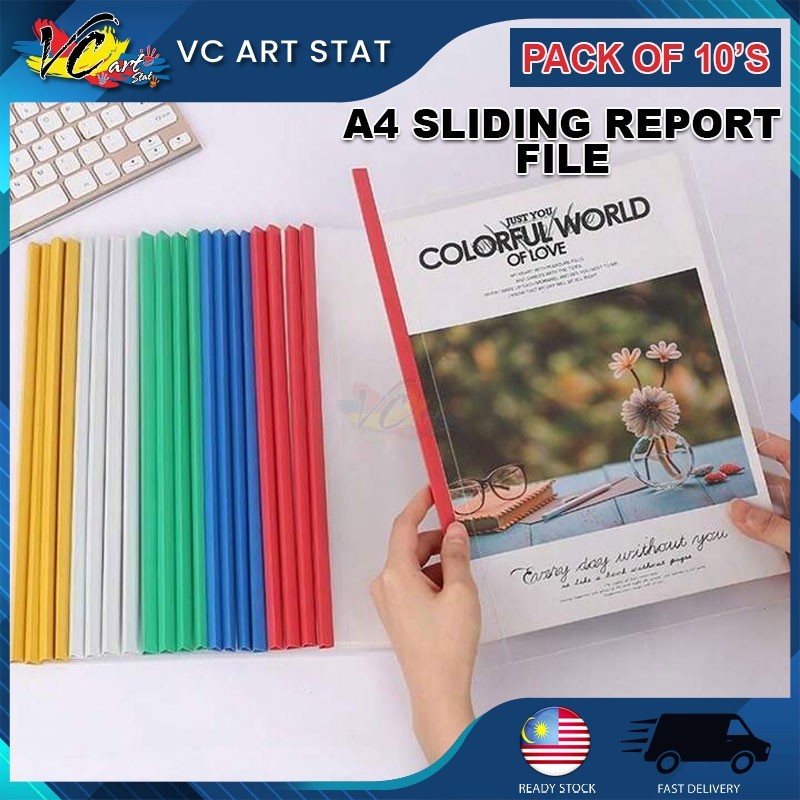 VC Art 10pcs A4 Slide Report Files / Durable Document Holders for ...
