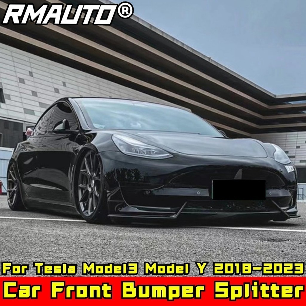 For Tesla Model3 Model Y 2018-2023 Body Kit Front Bumper Splitter ...