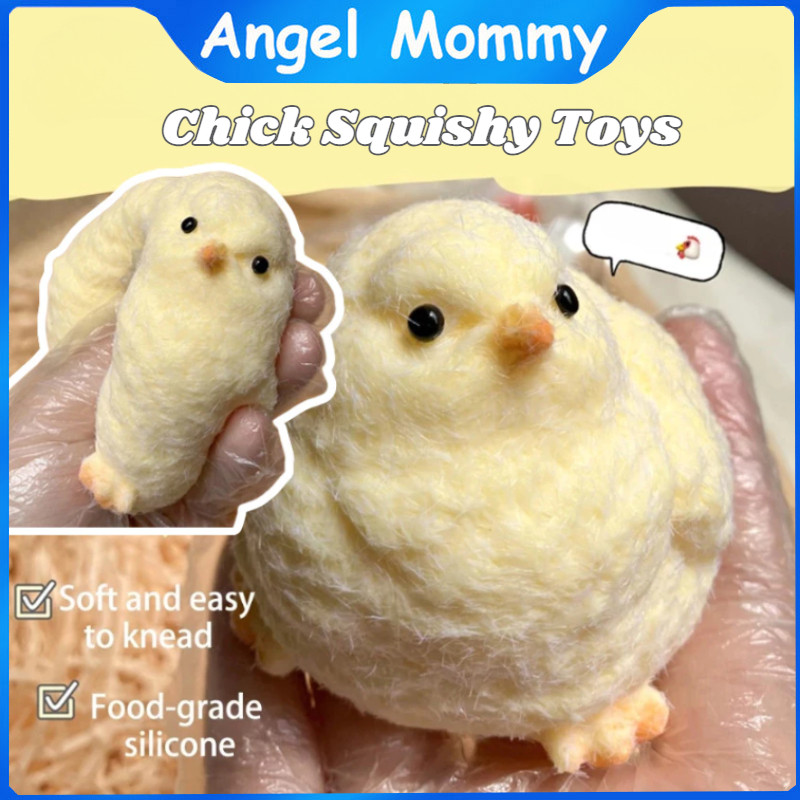Squishy Chick Toys Squeeze Silicone Toy Stress Relief Fidget Toy Slow ...