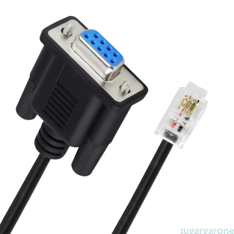 Sugar 180CM RS232 DB9 to RJ9 4P4C Ethernet Console Cable for Routers ...