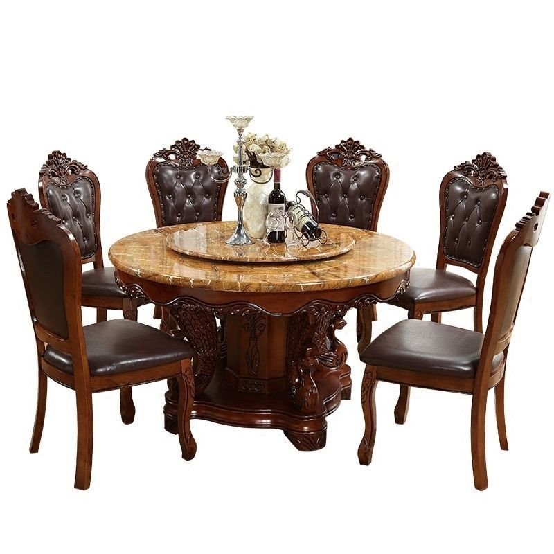 [Event Price] Marble Round Table European Dining Table Chair ...