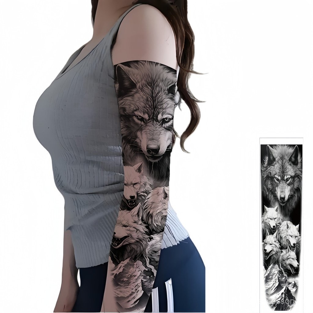 Full-arm Tattoo Stickers Half-Armor Tattoo Stickers Sprinkler Sticky ...