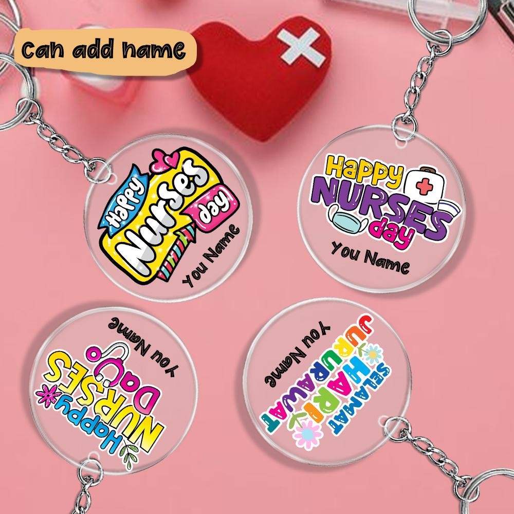 Fashion Happy Nurses Day Keychain Nurse's Day Gift Fashionable ...