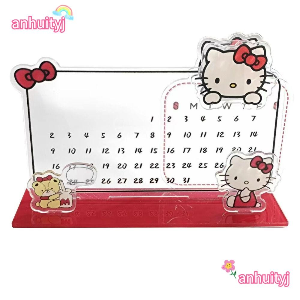 LANJ Time Perpetual Calendar, Hello Kitty Cartoon Desktop Calendar ...