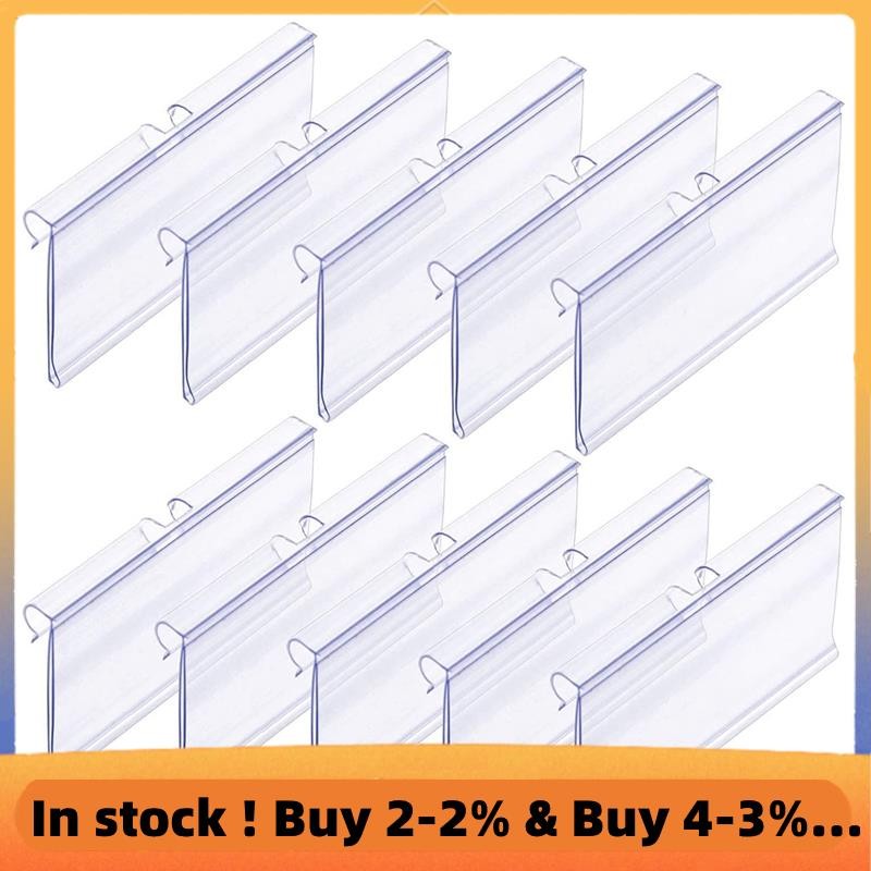 70PC 8X4.2cm Clear Plastic Label Holders for Wire Shelf Retail Price ...