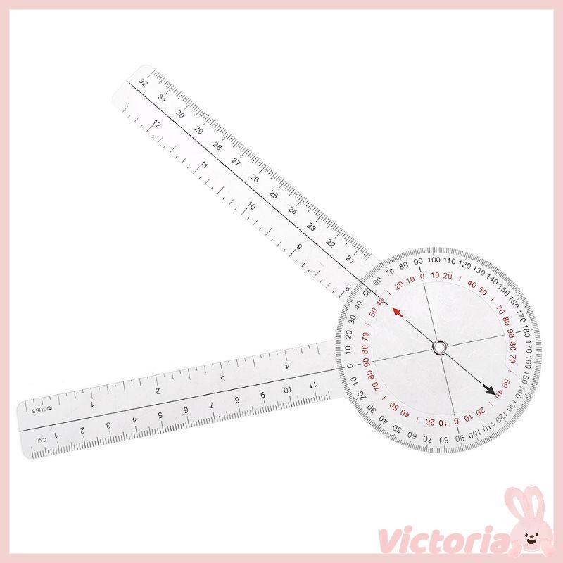 VIC Goniometer Plastic Ruler 360 Degree Multi-Ruler Goniometer Angle ...