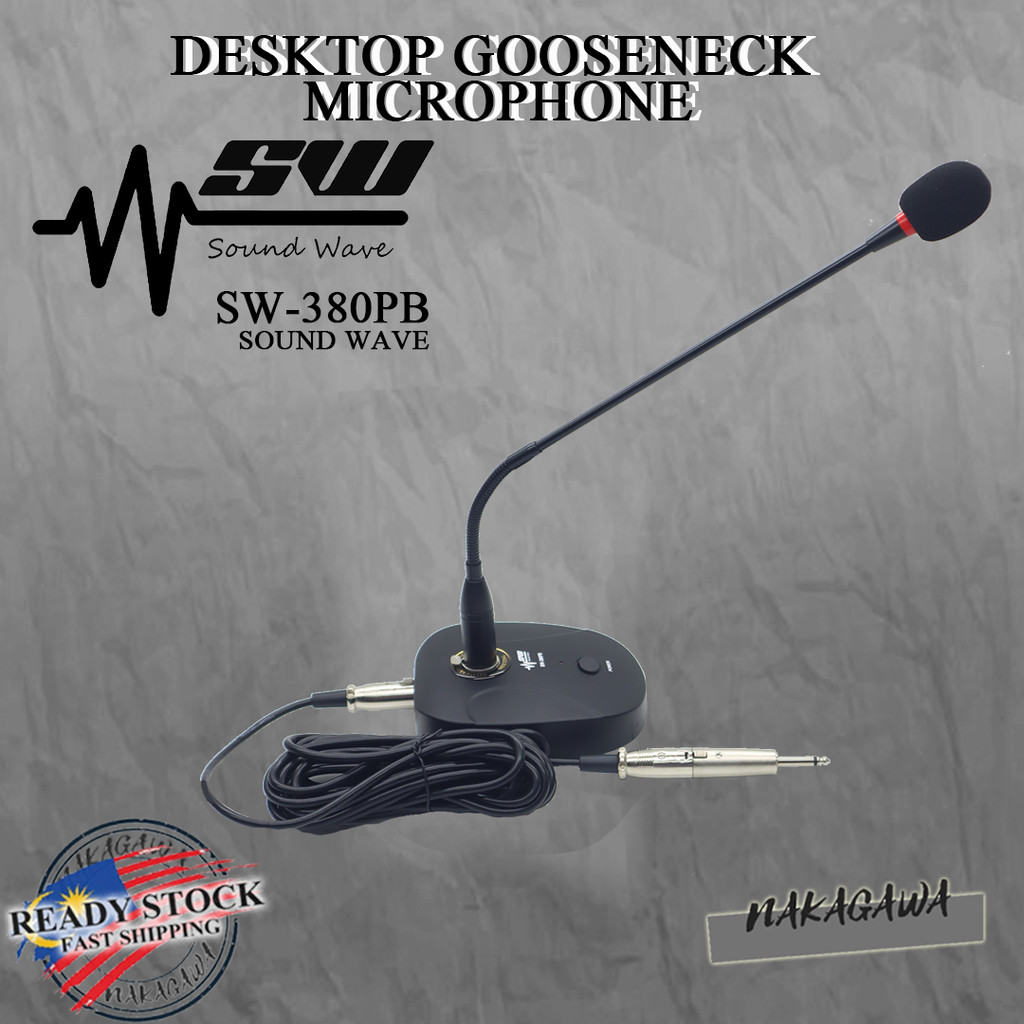 SOUNDWAVE SW380PB DESKTOP GOOSENECK GOOSE NECK MICROPHONE CONFERENCE ...
