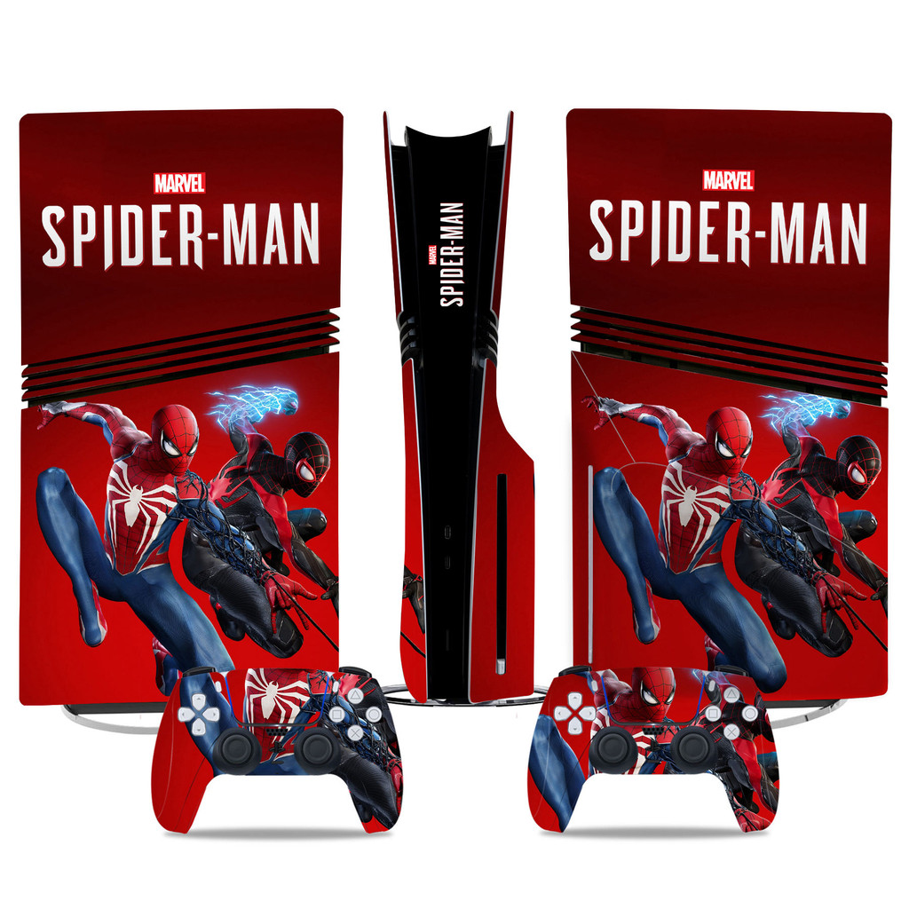 MAXZONE Spider-Man Theme PS5 Pro Game Console Sticker Protective ...