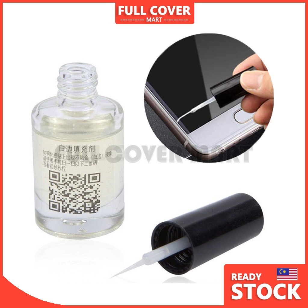 (ACC49) White Edge Liquid Tempered Glass Screen Protector Oil 15ml ...