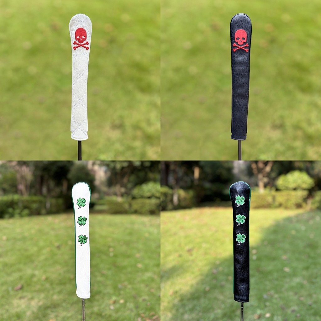 Golf Pointing Rod Skull Four-leaf Clover Rod Cover PU Leather ...
